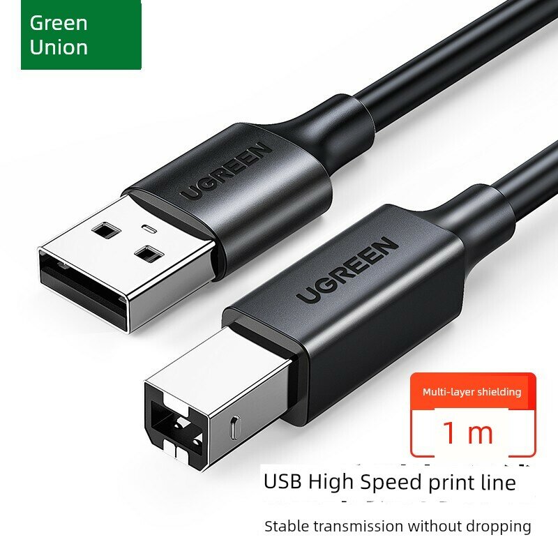 UGREEN Высокоскоростной USB-кабель для принтера - 1 м, быстрая передача данных, для принтеров и компьютеров