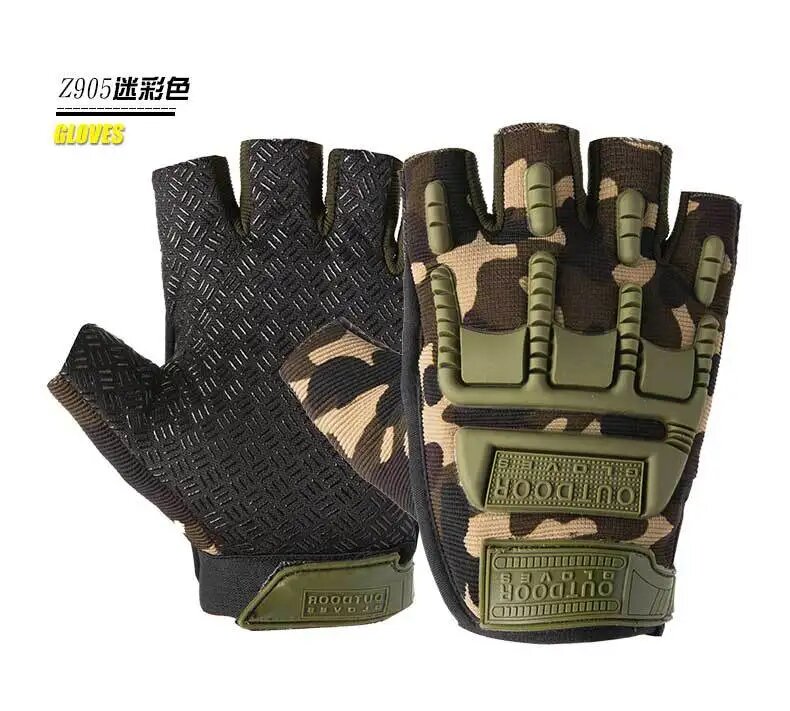 Тактические перчатки без пальцев Camouflage 1, размер L