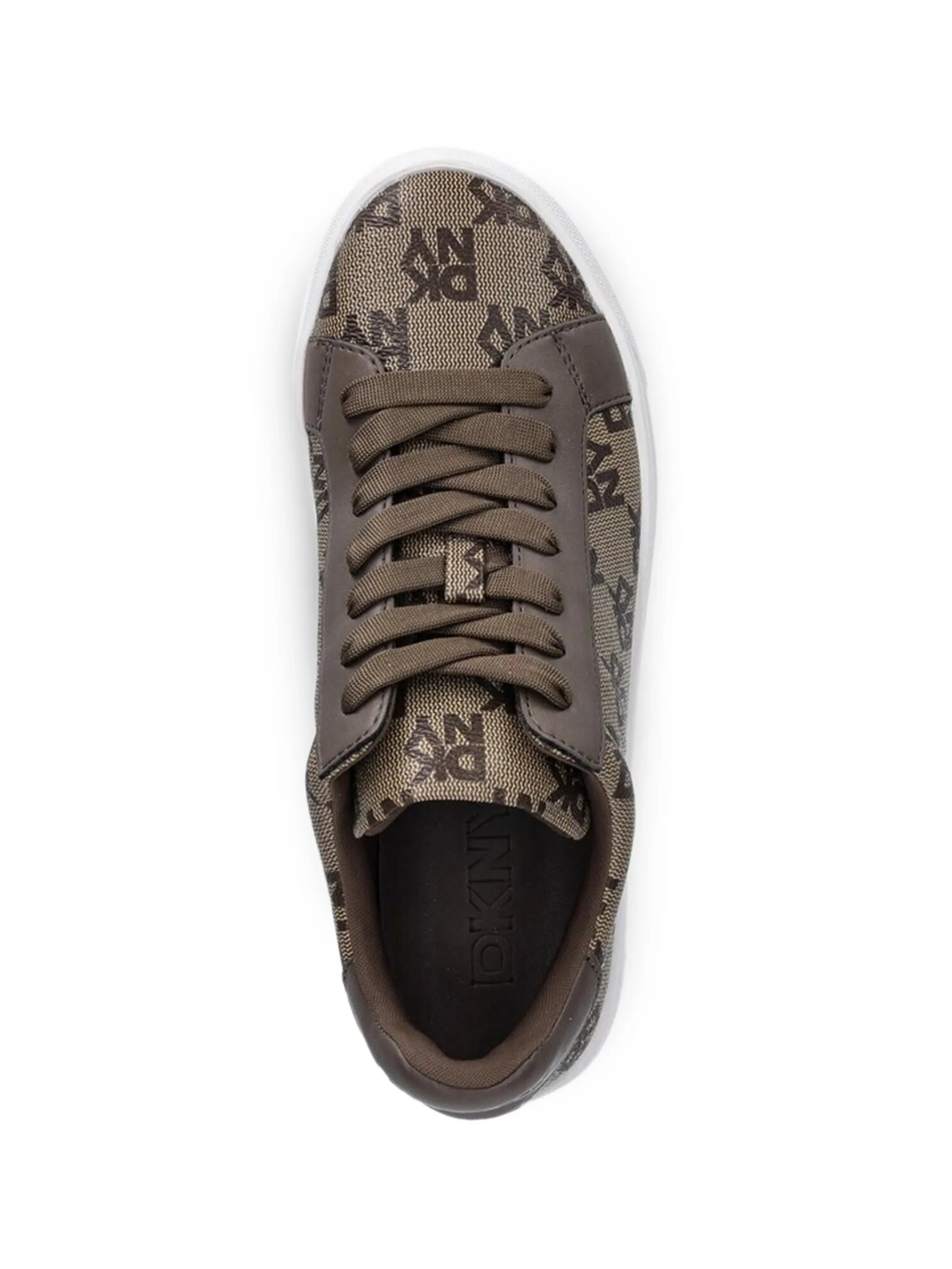 Кроссовки DKNY Logo-print sneakers, размер 36, коричневый/серый/оранжевый — фото 1
