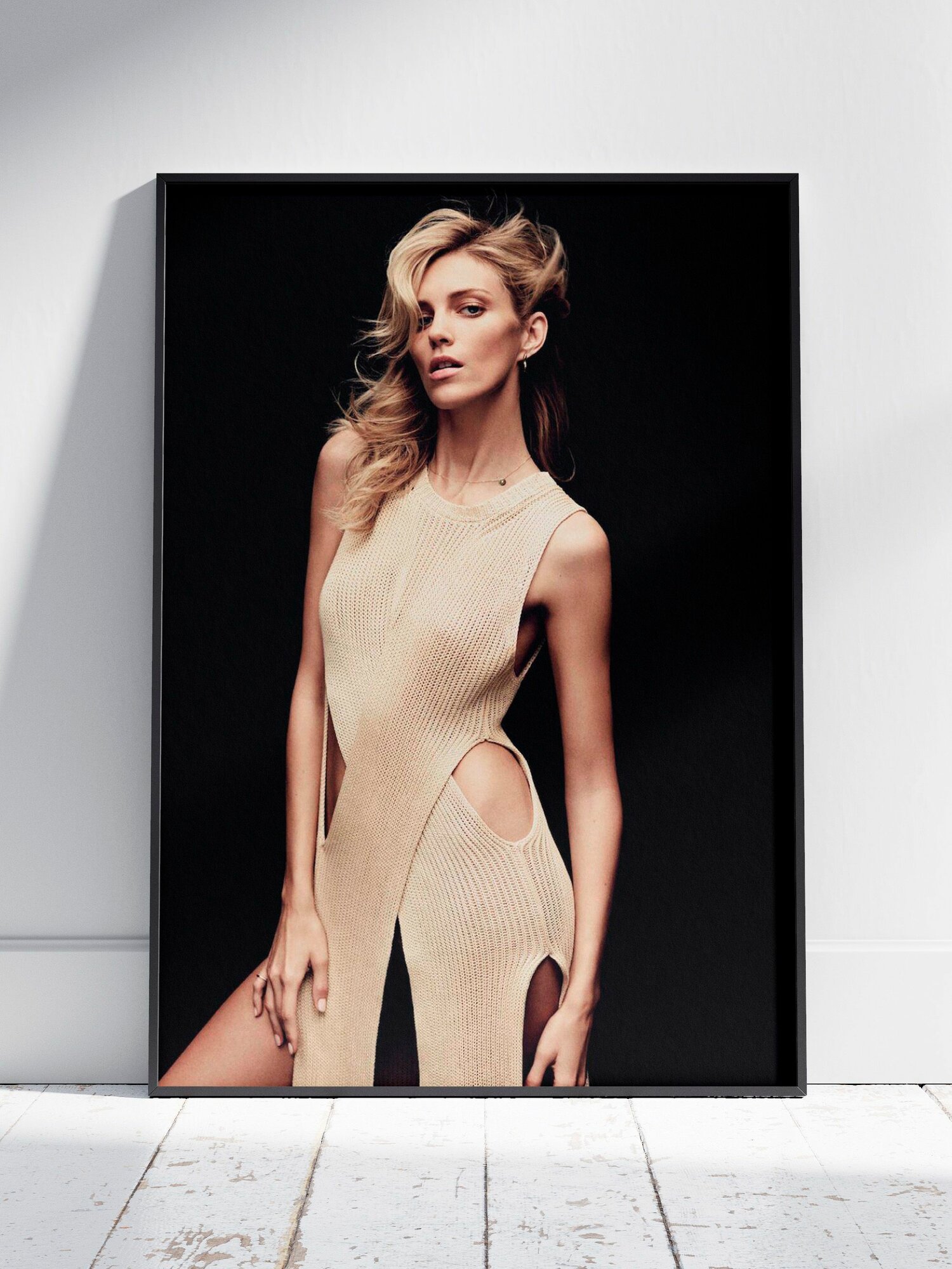 Плакат на стену для интерьера Аня Рубик (Anja Rubik 14) - Постер по модели, бренду и моде формата A4 (21x30 см)
