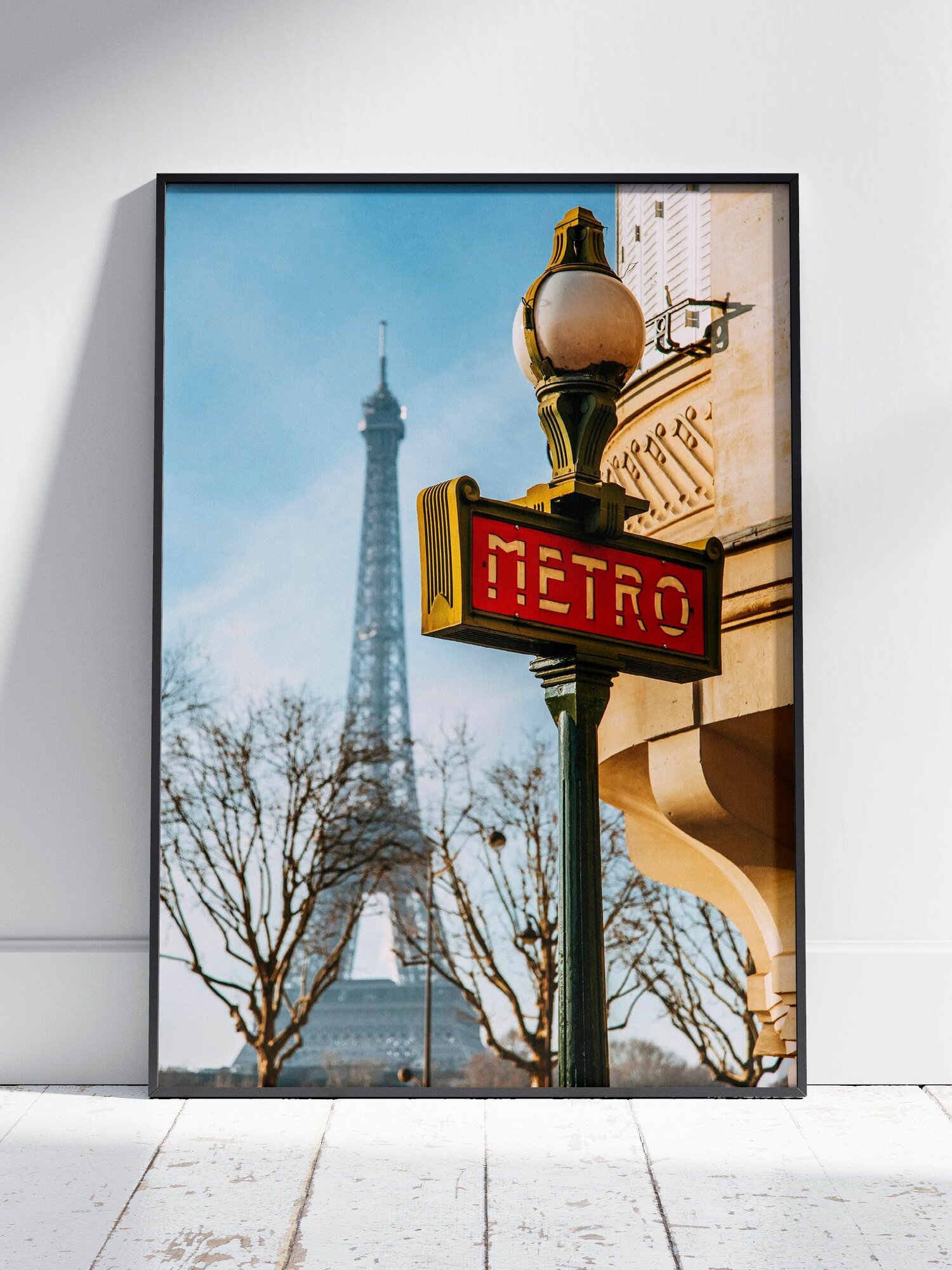 Плакат на стену для интерьера Метро (Метрополитен Париж - Paris Metro 3) - Постер по городской инфраструктуре формата A4 (21x30 см)