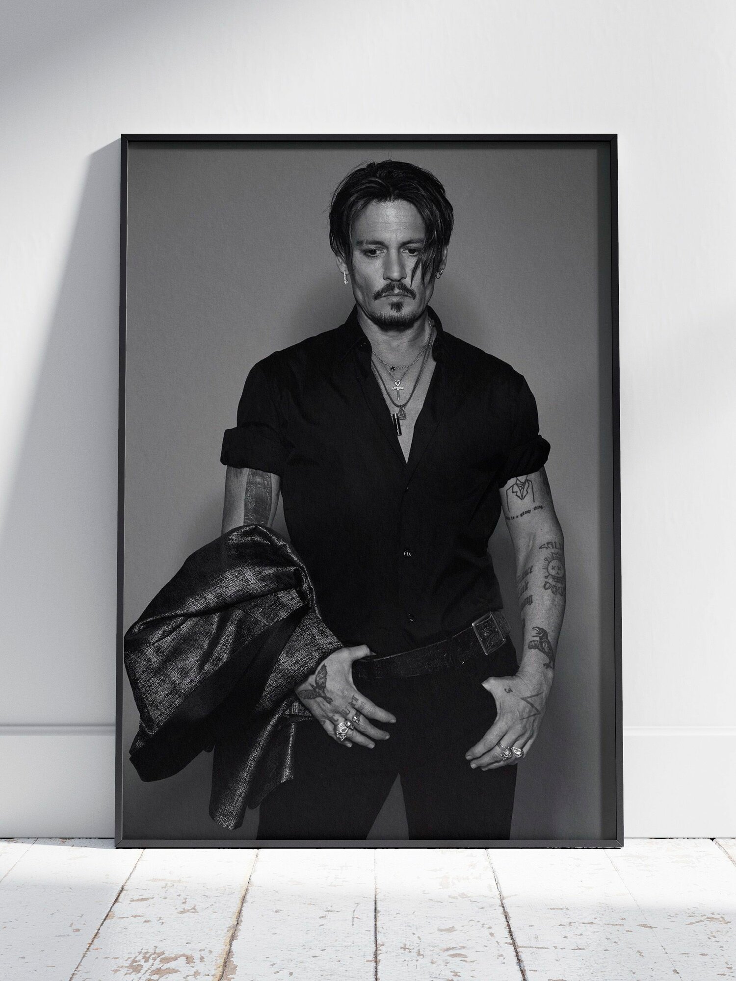 Плакат на стену для интерьера Джонни Депп (Johnny Depp 3) - Постер по актеру фильма, кино, сериала формата A4 (21x30 см)