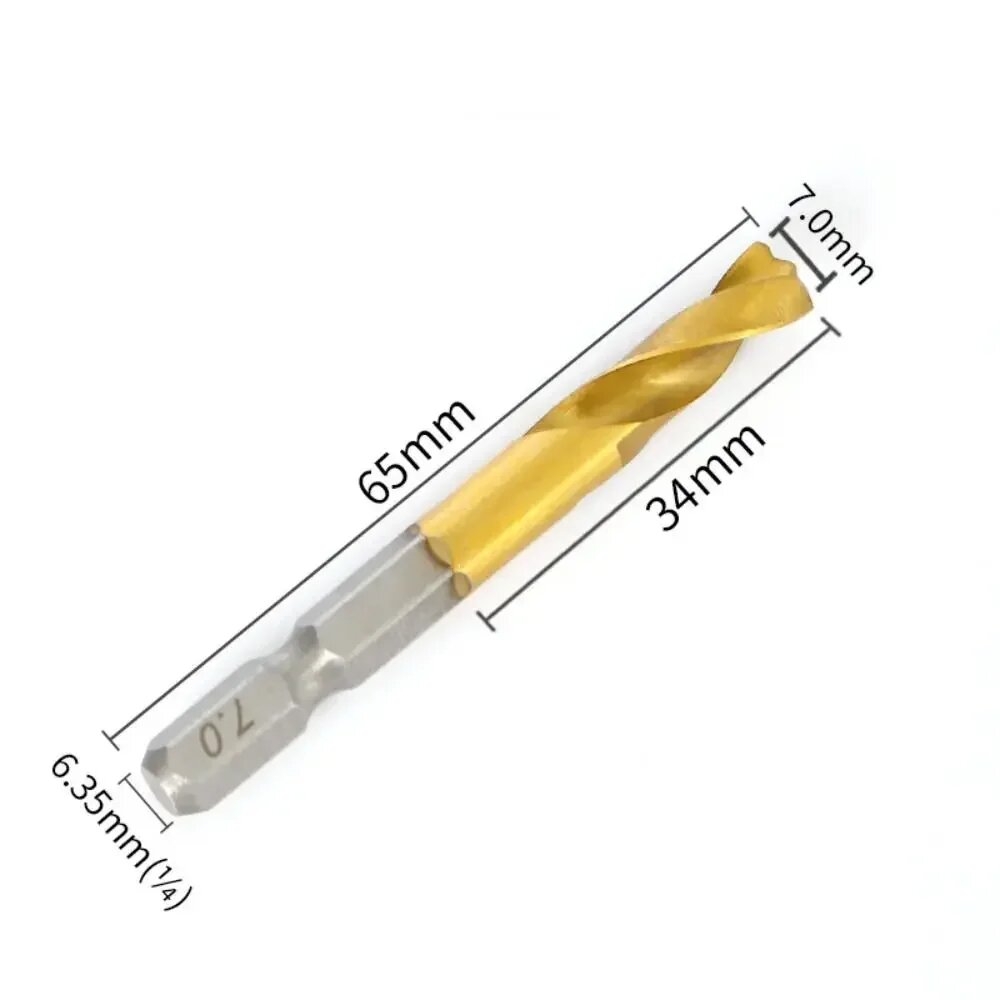 Сверло спиральное HSS 7mm, 65mm, 34mm, 6.5mm