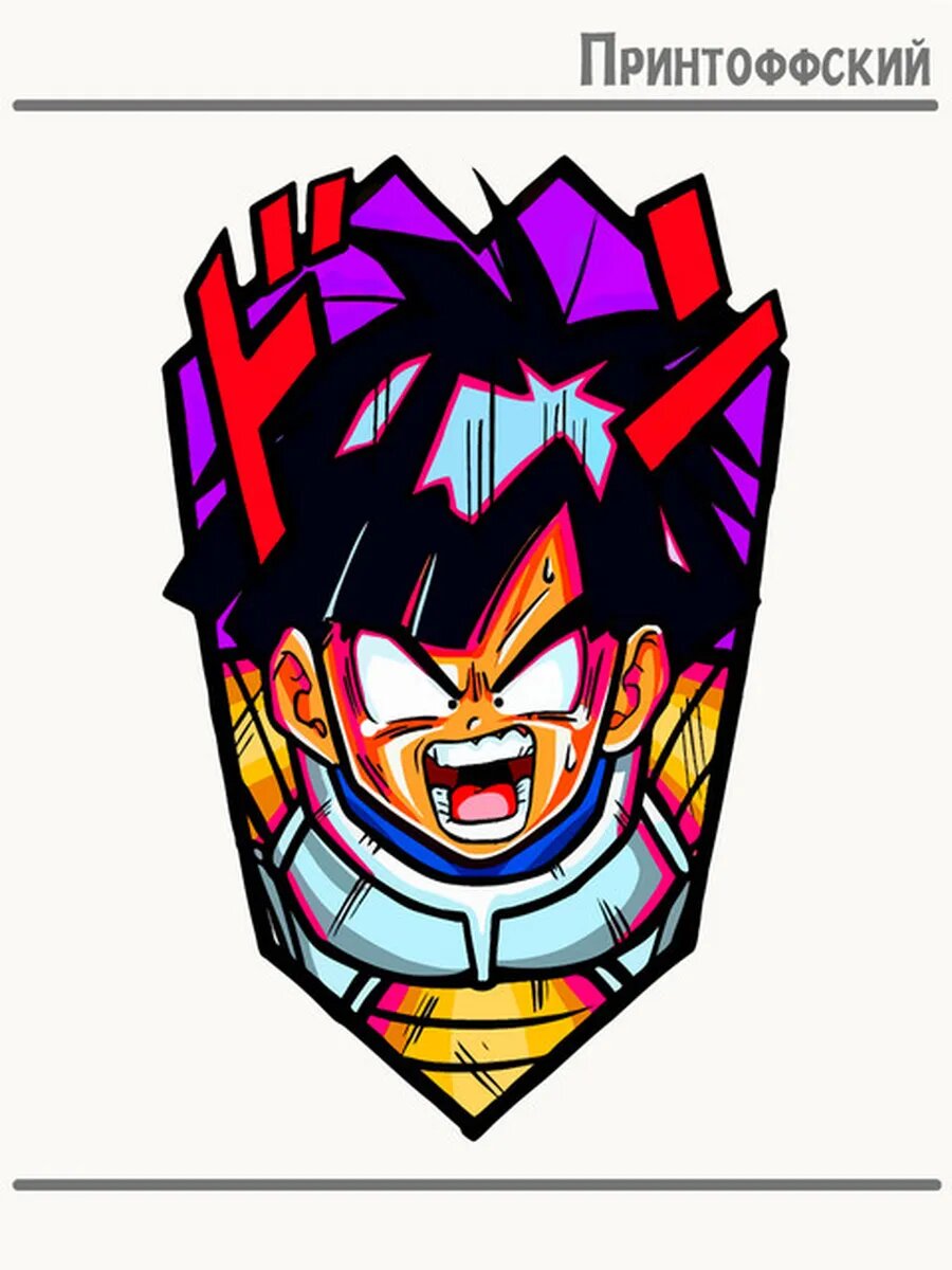 Термонаклейка для одежды и аксессуаров DTF-печать аниме dragon ball