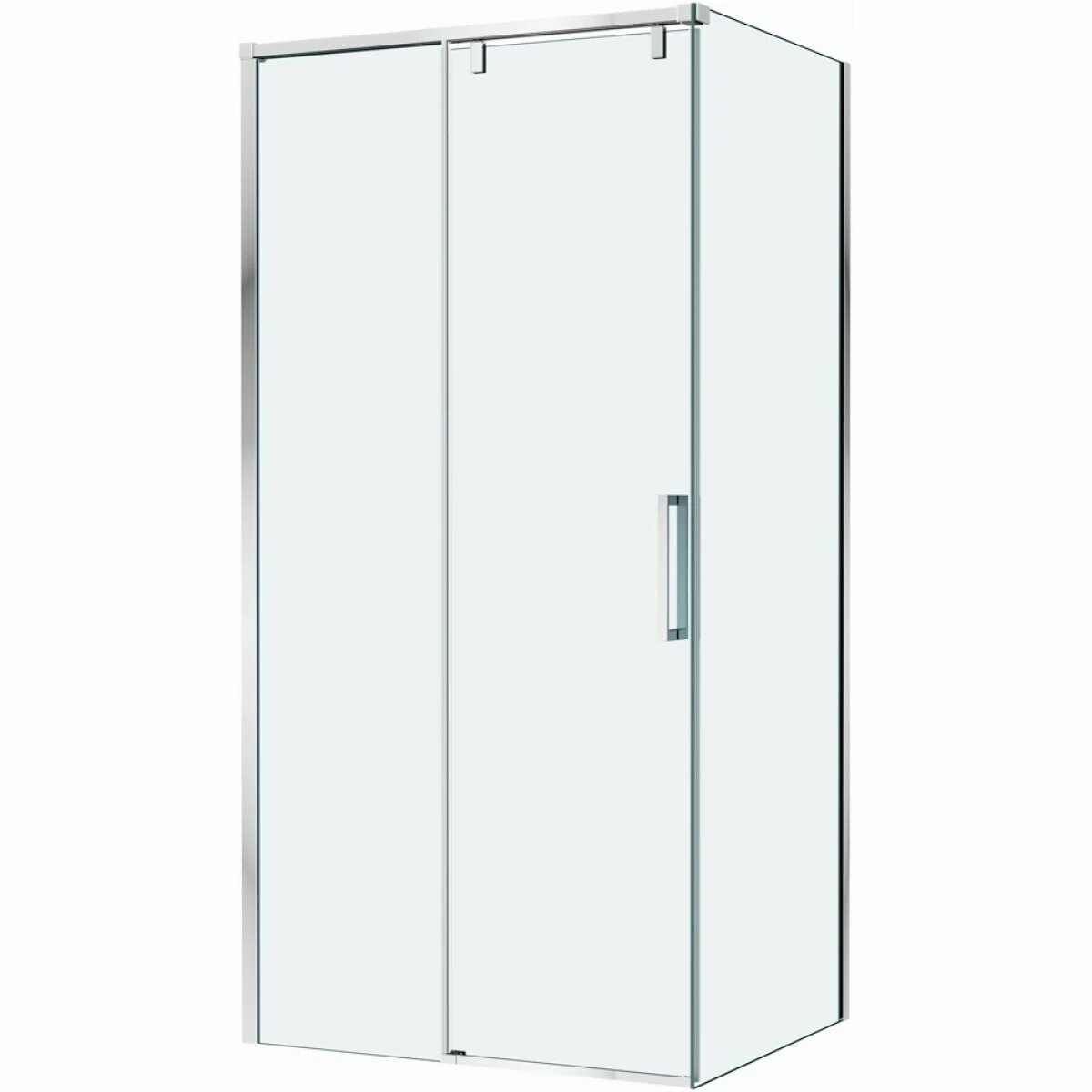 Душевой уголок BelBagno SOFT_CLOSE-1-AH-1 100х90 стекло прозрачное/профиль хром