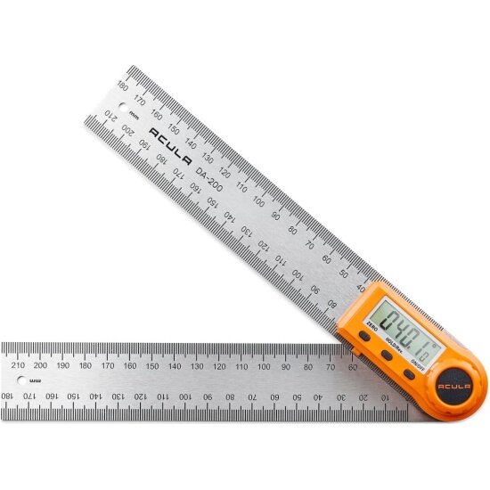 Электронный угломер Acula DA 200 (шкала 200 мм, точность 0.3°, нержавеющая сталь) (LA00136)