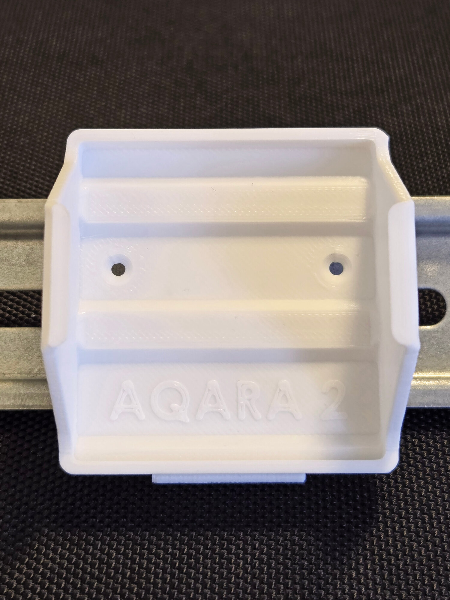 Крепление для двухканального реле Aqara на DIN-рейку, 3D печать, белое