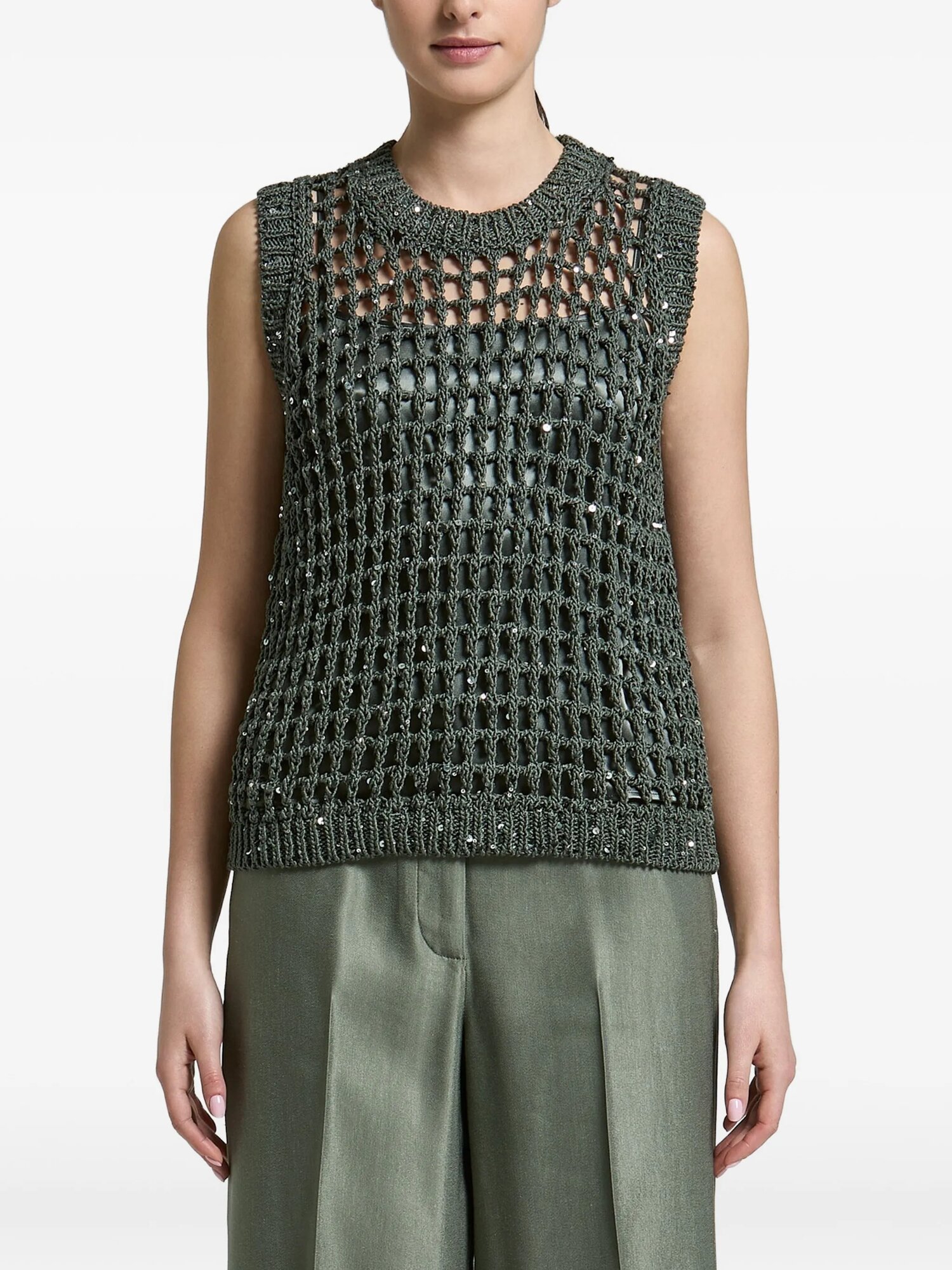 Жилет Sequin-embellished vest