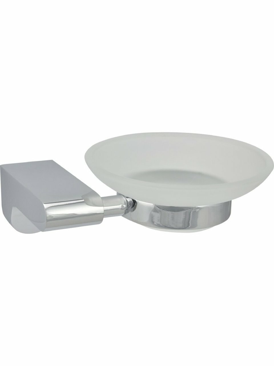 Мыльница Solinne Mirror B-82705, настенная, металл, цвет хром, стекло-сатин, стильный аксессуар для ванной комнаты