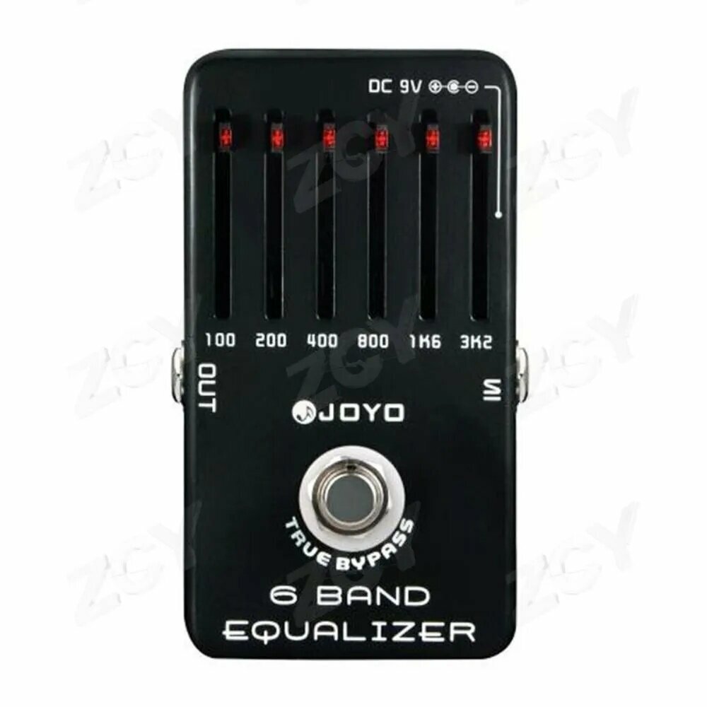 JOYO JF-11: Гитарная Эффектная Педаль EQ-Эквалайзера (6 Диапазона) С Регулировкой Низких/Средних/Высоких Частот и Технологией True Bypass