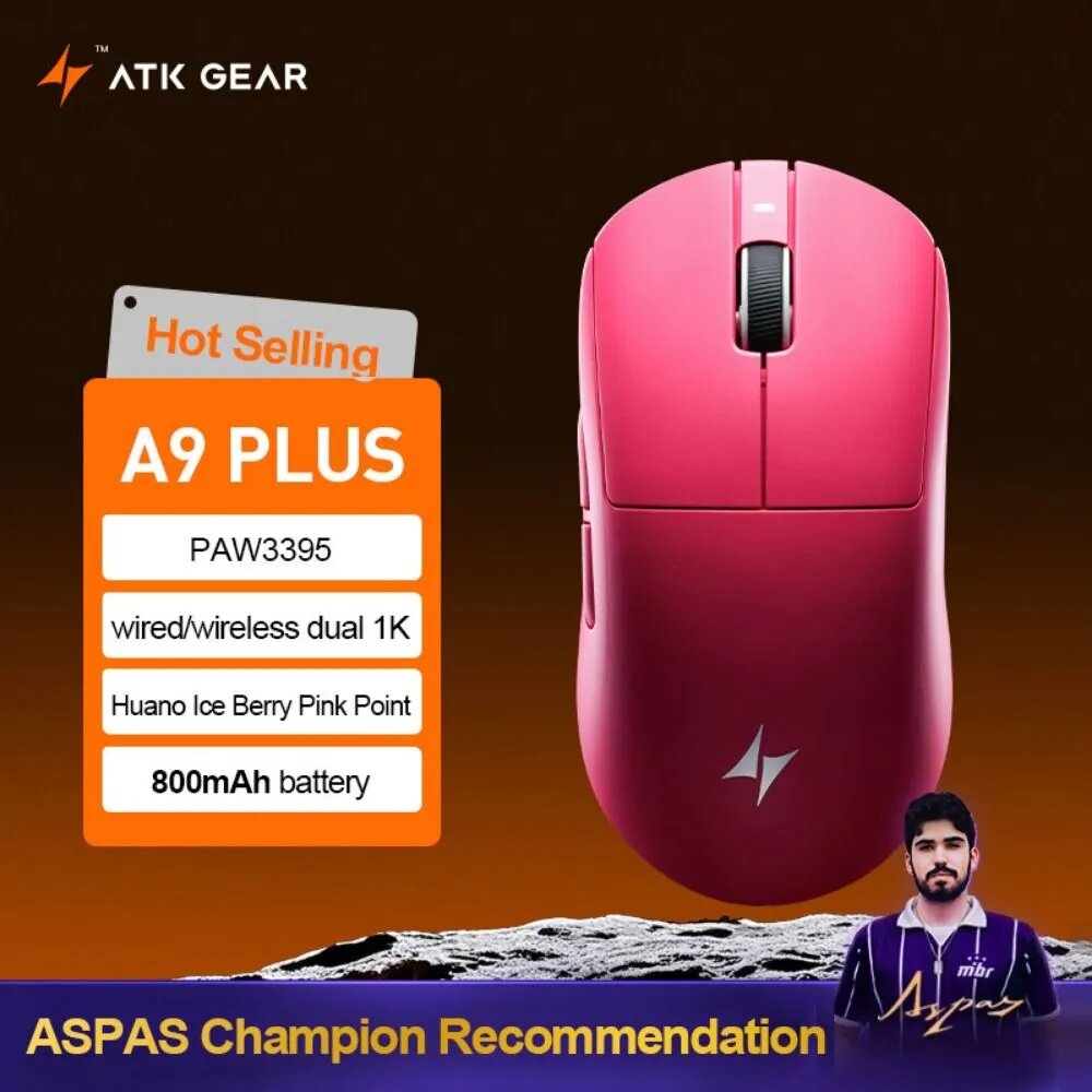 ATK Dragonfly A9 Plus/Ultra Эргономичная Игровая Мышь Ультралегкая Конструкция С Трехрежимным Подключением