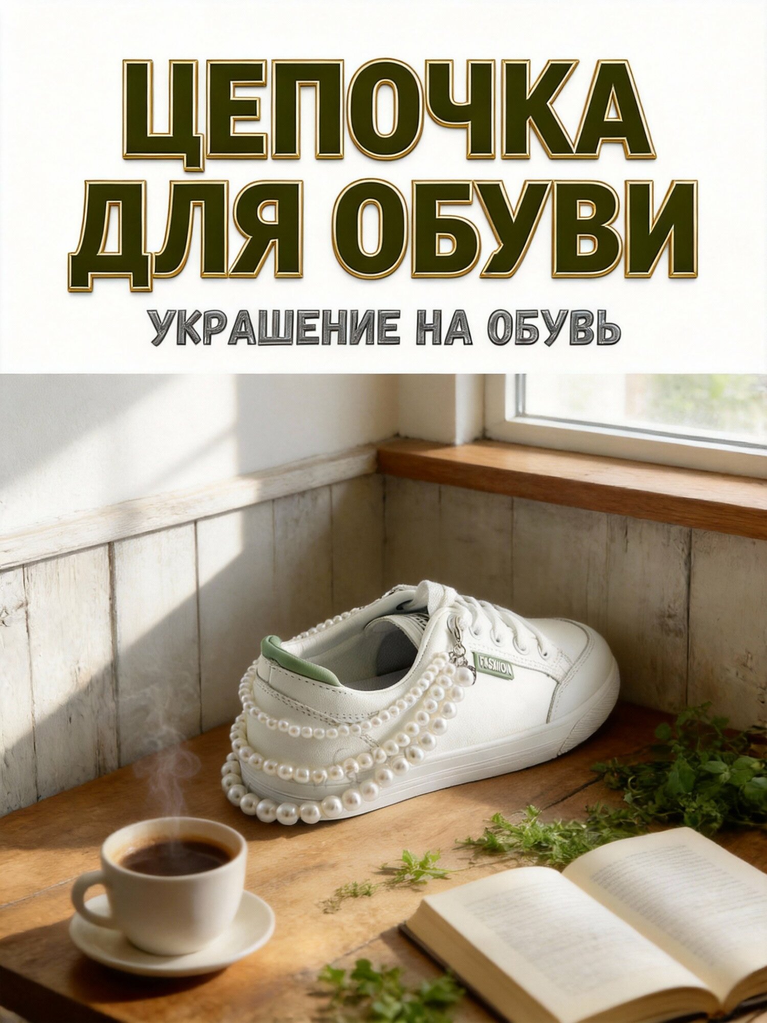 Цепочка для обуви, браслет для кроссовок из трех нитей искусственного жемчуга гипоаллергенный аксессуар для кед и повседневного образа, стильный подарок