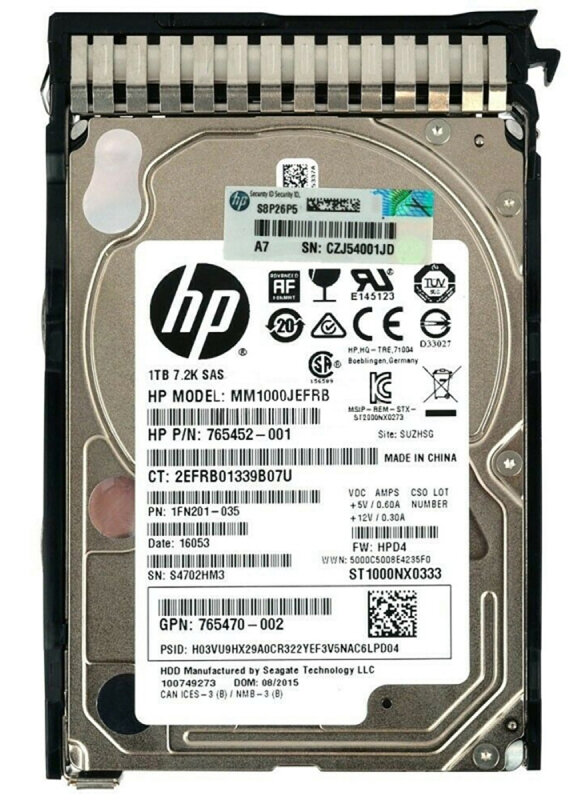 Жесткий диск HP 765464-B21 1Tb 7200 SAS 2,5" HDD