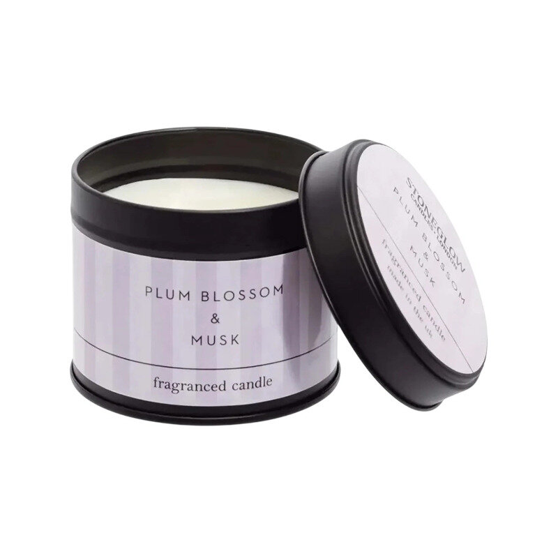 Свеча Stoneglow Plum Blossom And Musk 180 гр / Для дома Стоунглоу Плам Блоссом Энд Маск / Цветок Сливы И Мускус