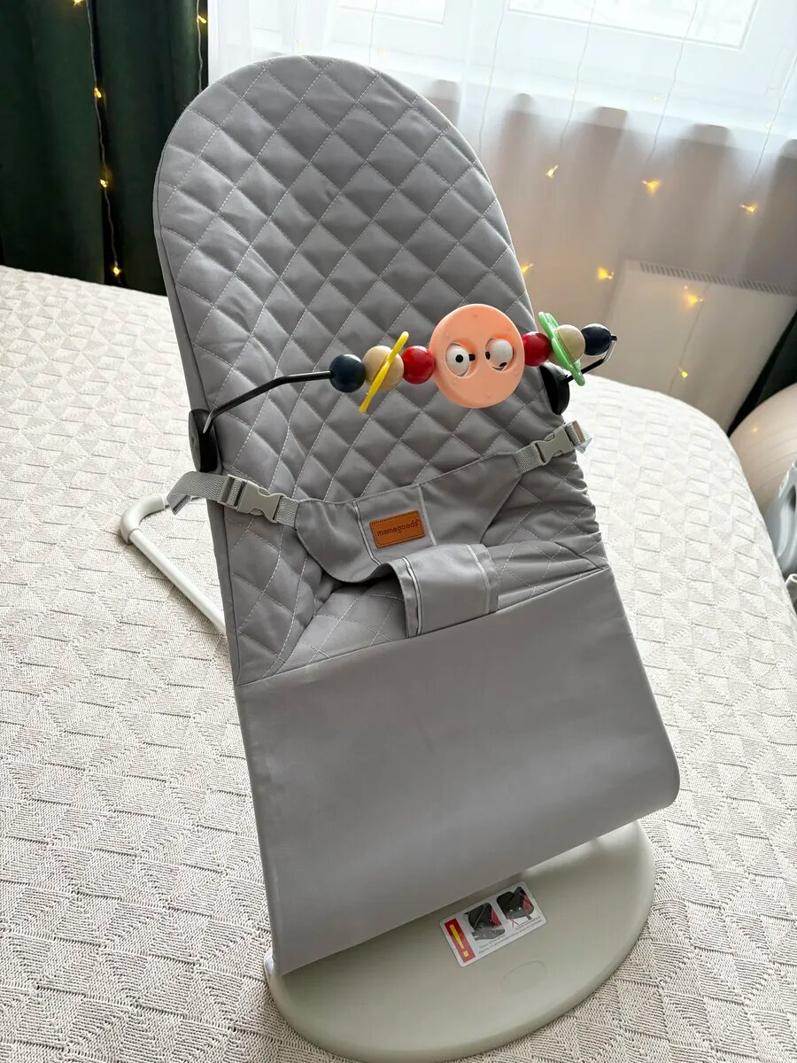 Шезлонг для новорожденных качалка напольная кресло