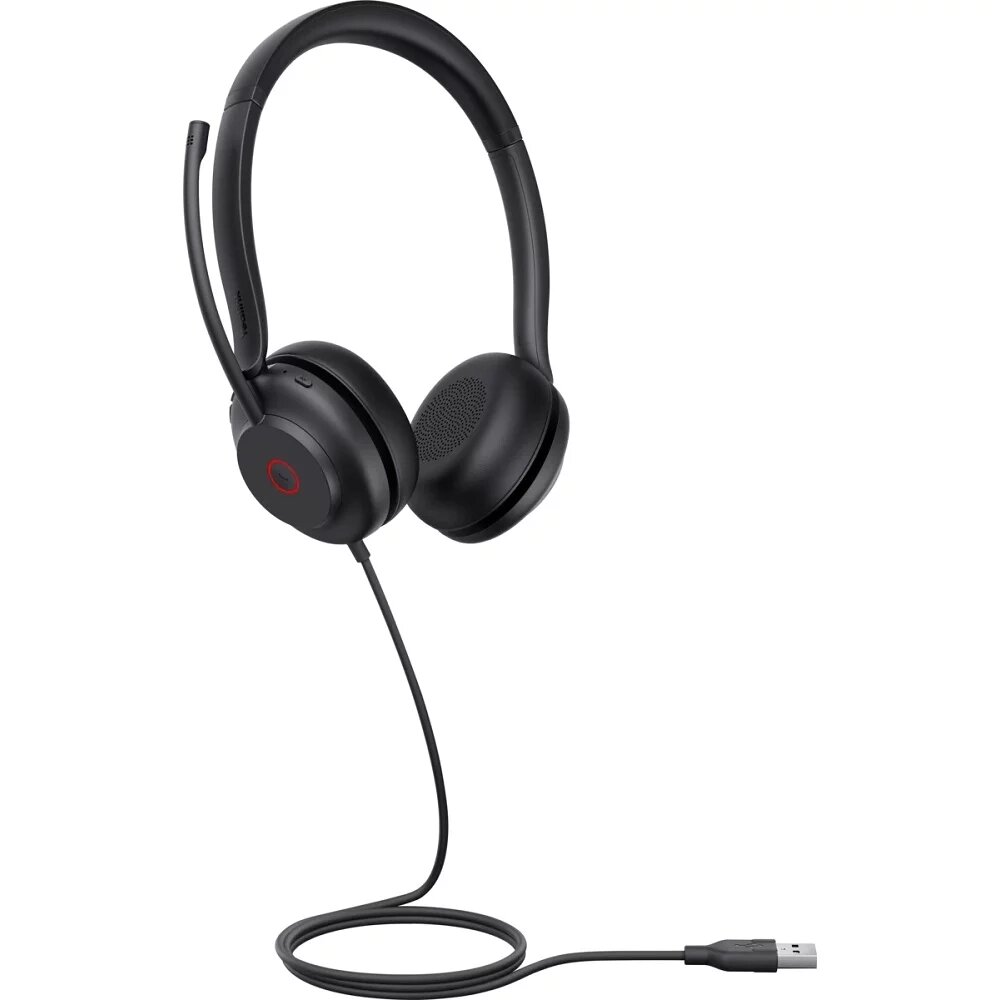 Проводная USB-гарнитура Yealink UH35 Dual UC, HD звук, шумоподавление, LED-индикатор, USB