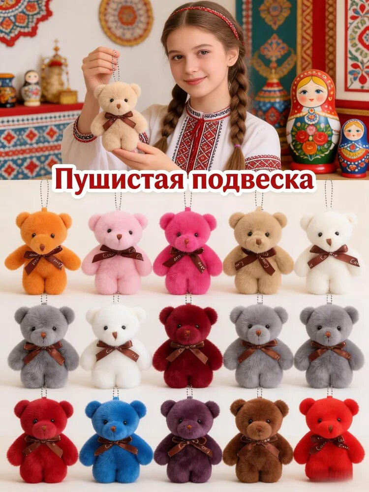 15 шт. мини плюшевые мишки игрушки для подарков DIY