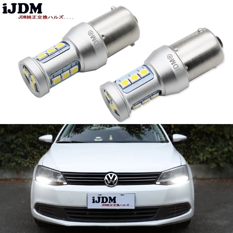 Светодиодные лампы 1156 7506 S25 белые 1200 люмен 6000K для VW Jetta MK6