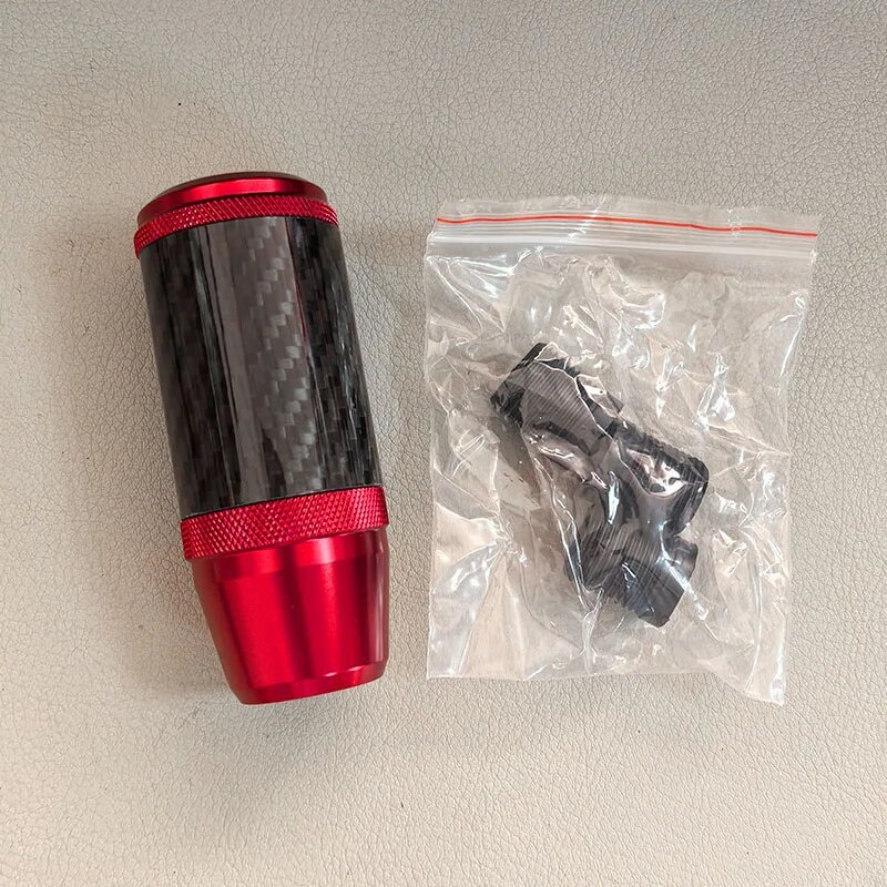 Ручка переключения передач алюминиевая, красная, 95 мм