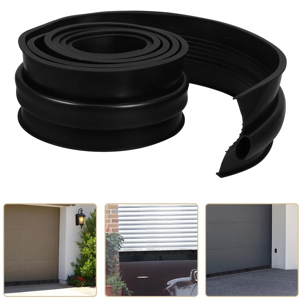 Резиновый уплотнитель нижний для гаражных дверей, универсальный, 3 метра
