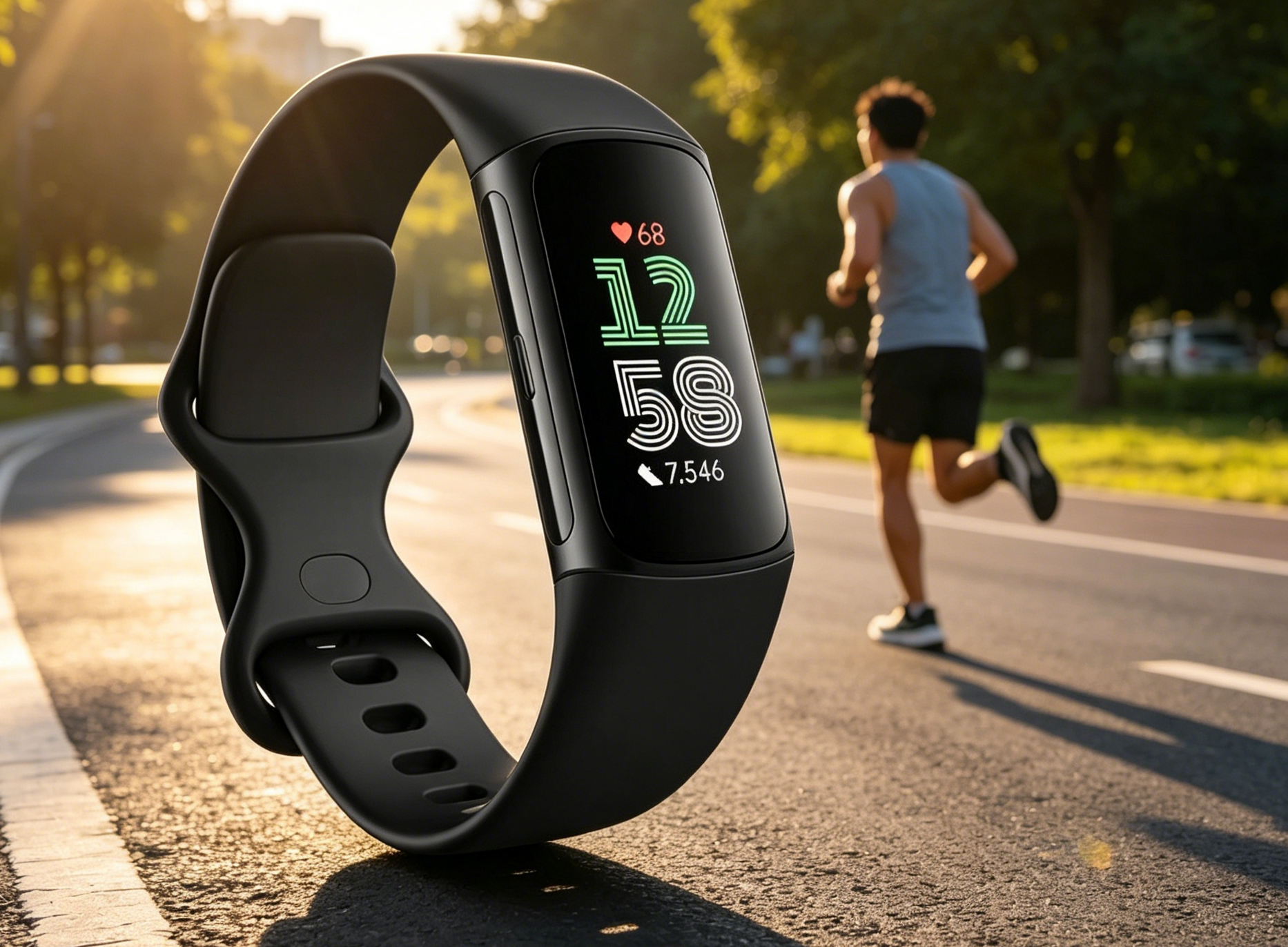 Фитнес-браслет, Fitbit Charge 6 , Black(чёрный): 24/7 Health & Activity Tracker+подписка на 6 месяцев