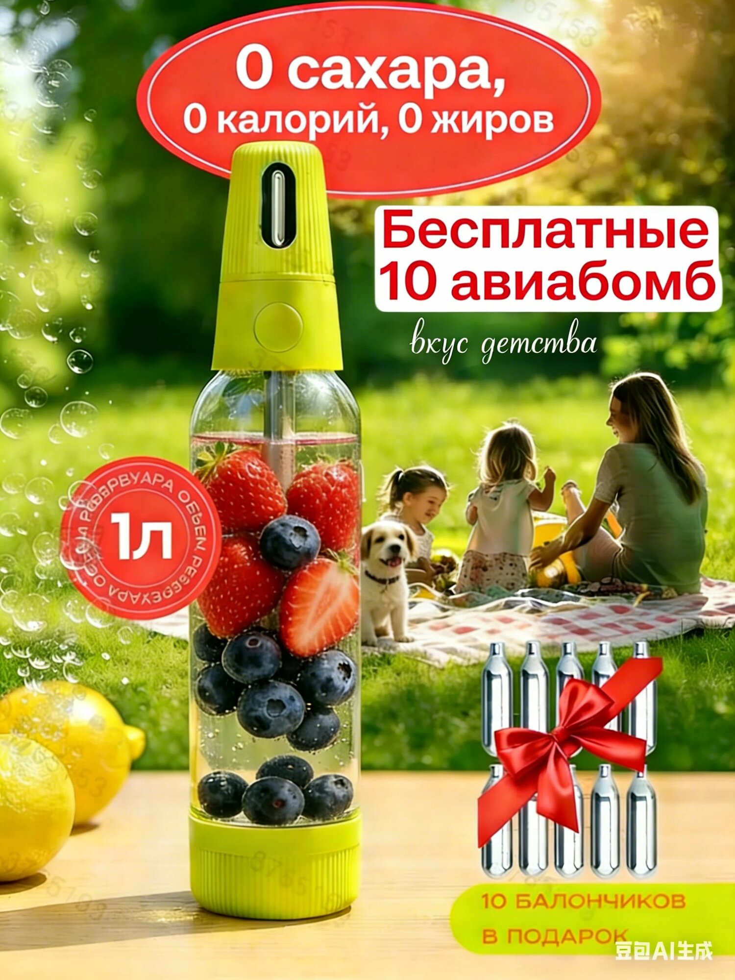 Ниппель для сифона газирования 1 л 1 шт белый, устройство для приготовления газированной воды в домашних условиях