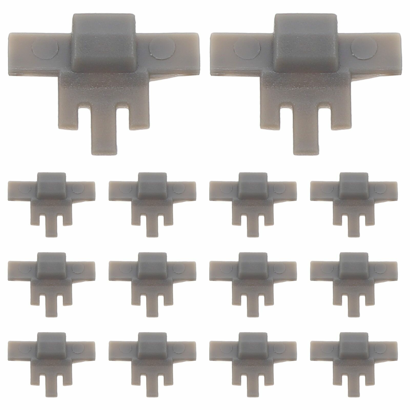 Набор из 50 пластиковых ограничителей угла открывания петель для шкафов, серые, для мини-петель, простая установка