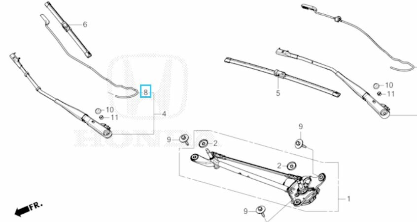 Форсунка; Артикул Honda: 766553A0A01 (Оригинал)