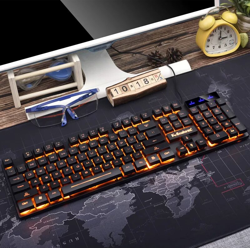 Механическая клавиатура и мышь Viper KM320, проводной комплект для настольных компьютеров, ноутбуков, игр и