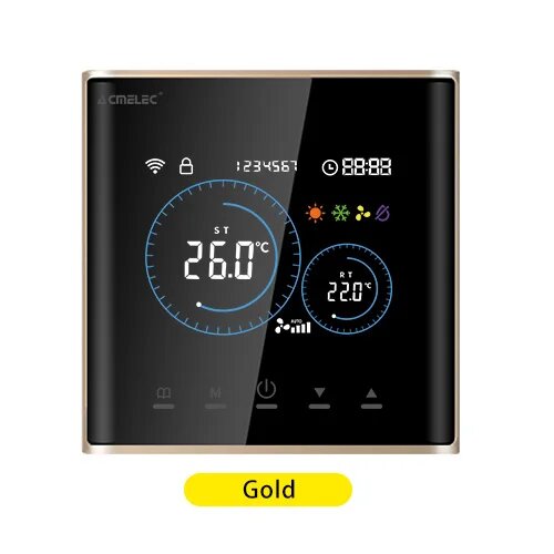 Умный термостат ACMELEC Golden-Wifi для фанкойлов