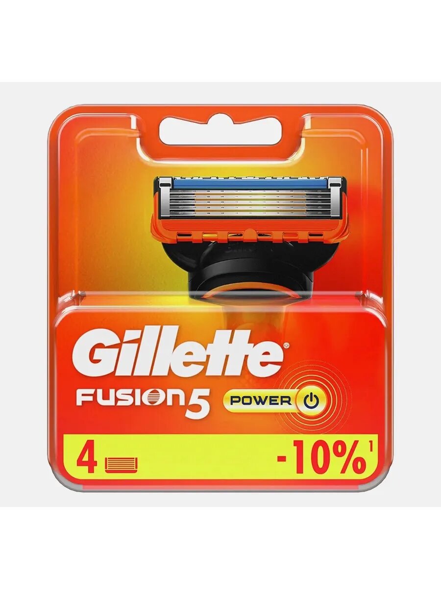 Кассеты для бритья сменные лезвия мужские Fusion 5 Power 4шт