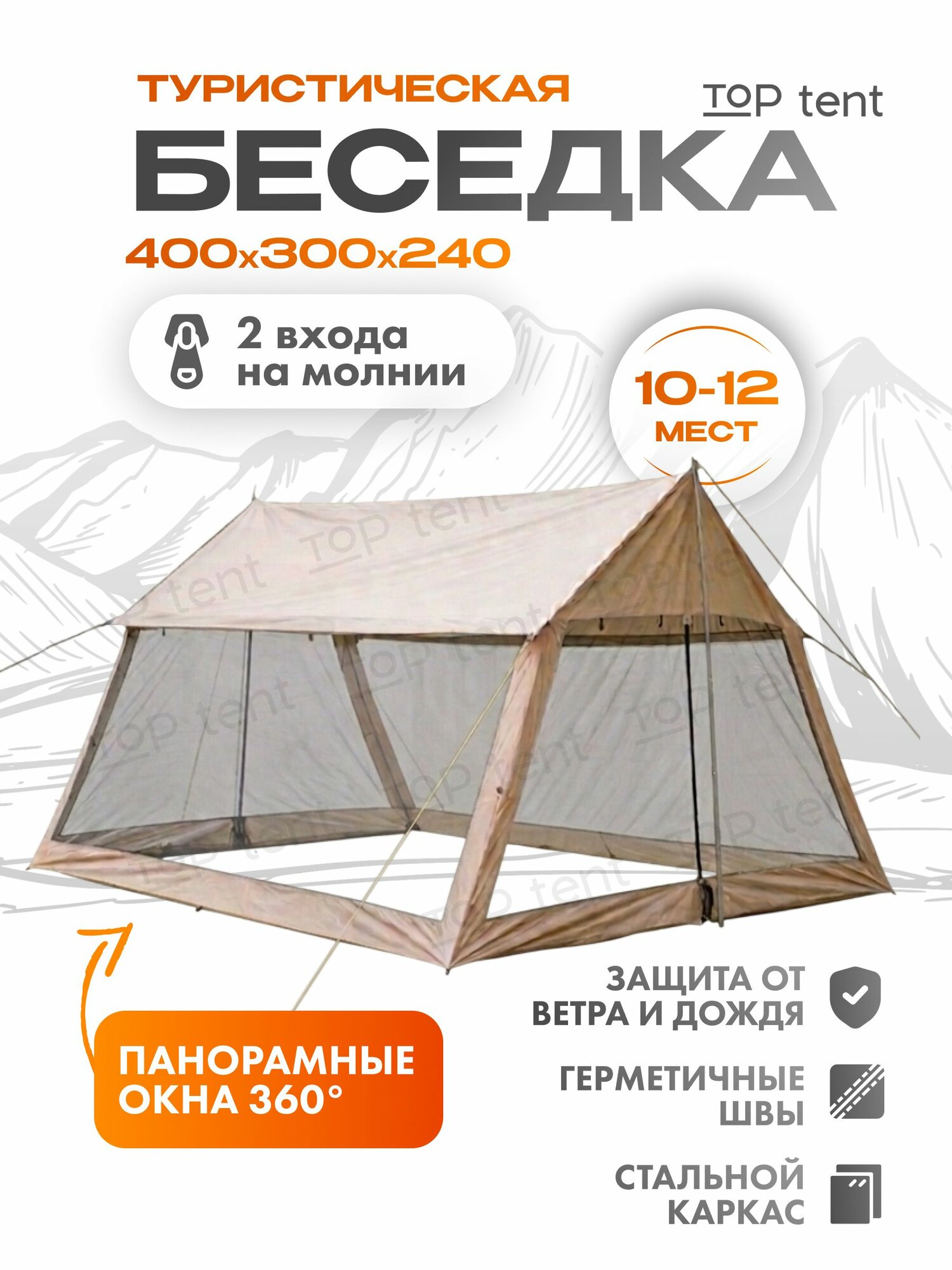 Шатер беседка тент большой туристический, 31