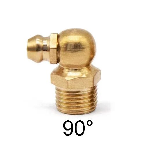 Латунный штуцер смазки 90° M4-M20
