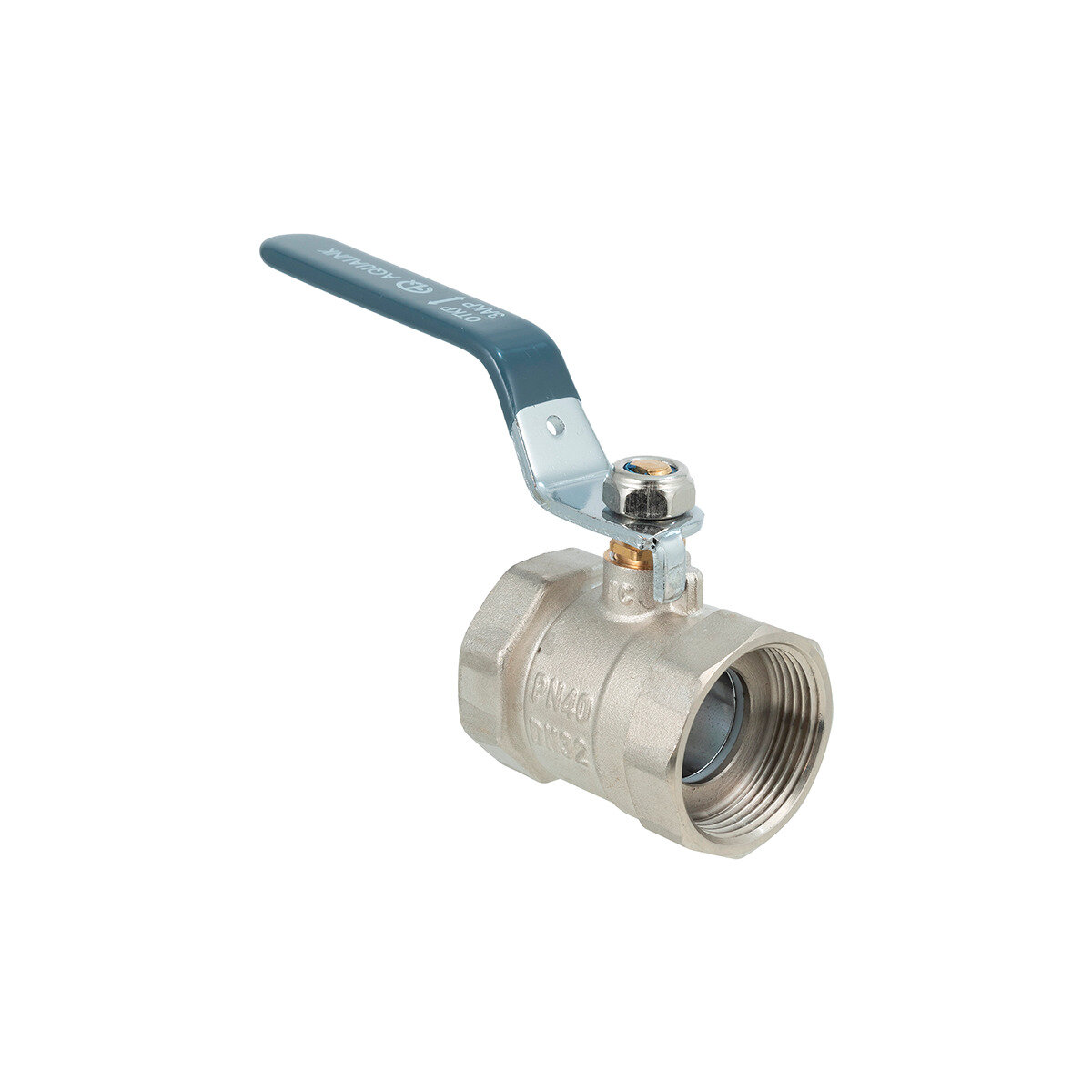 Кран шаровой латунный Aqualink, 1 1/4", ГОСТ, внутренняя/внутренняя резьба, ручка