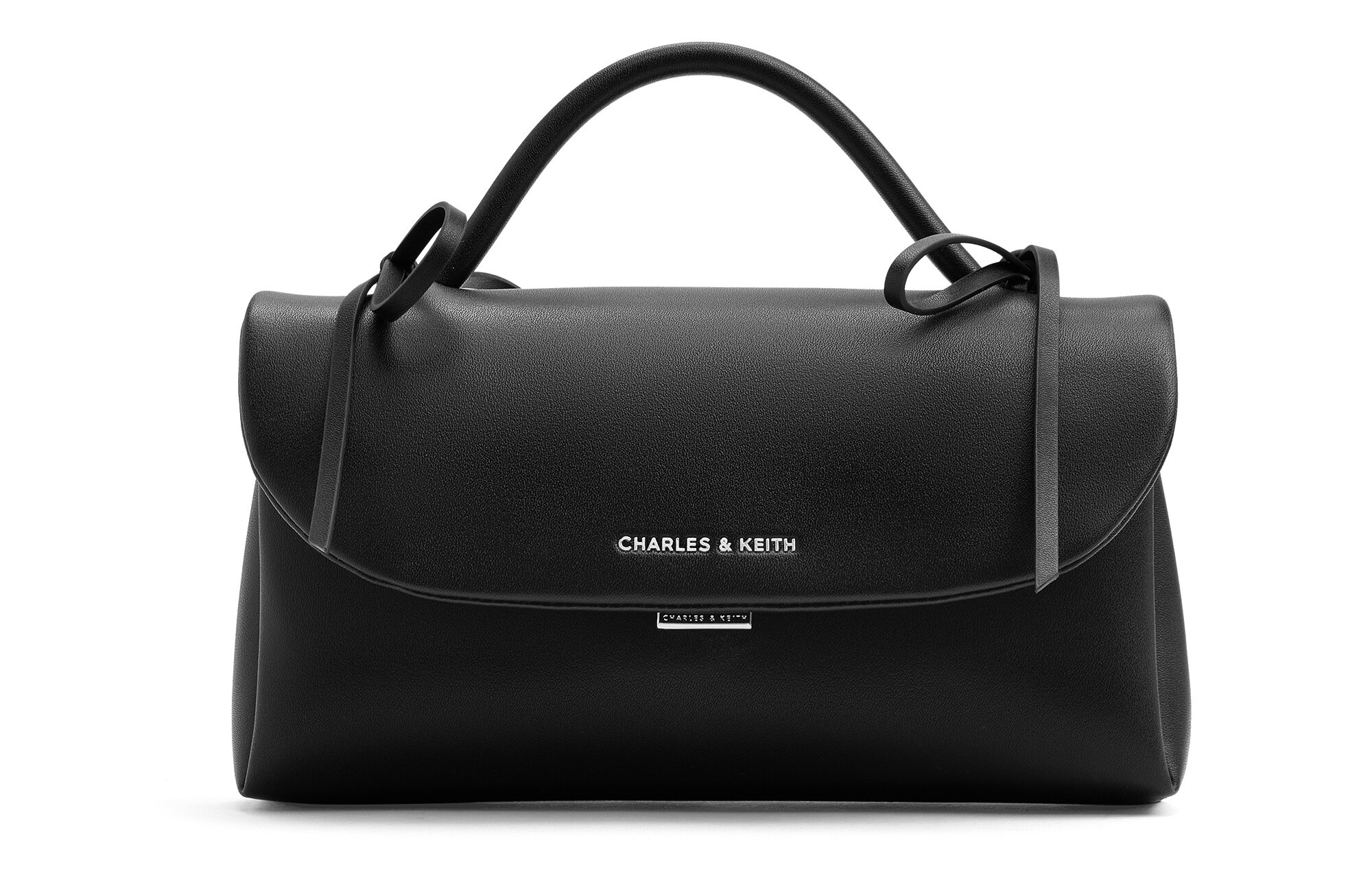 Сумка CHARLES & KEITH, фактура матовая, черный
