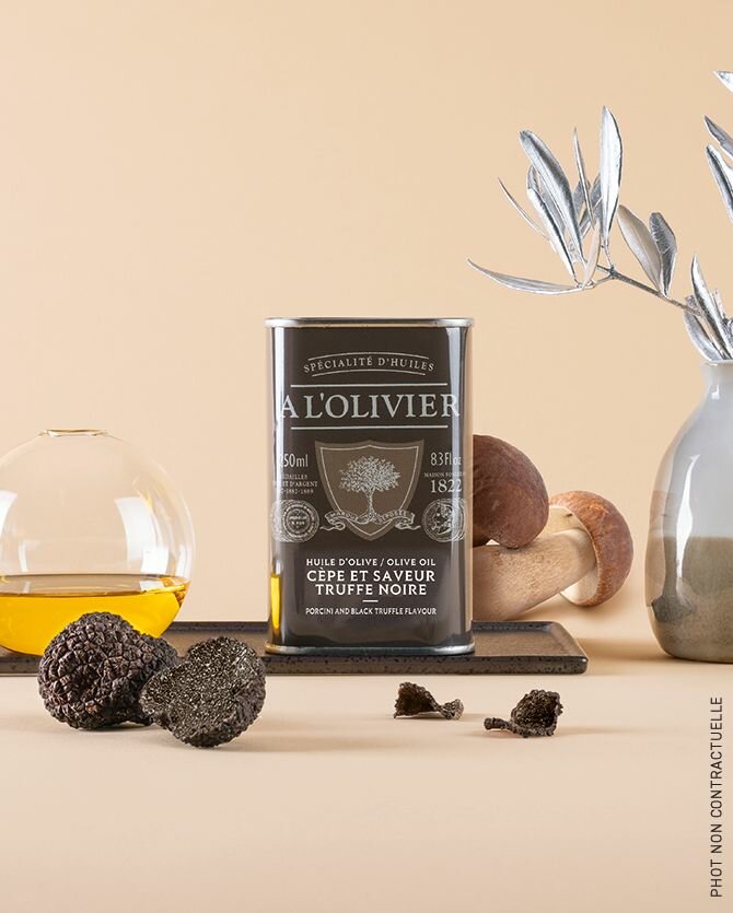 Оливковое масло из Франции с белыми грибами и черным трюфелем Cepes & Saveur Truffe