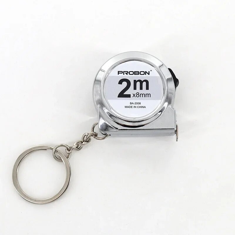 Рулетка-брелок Probon 2м, silver