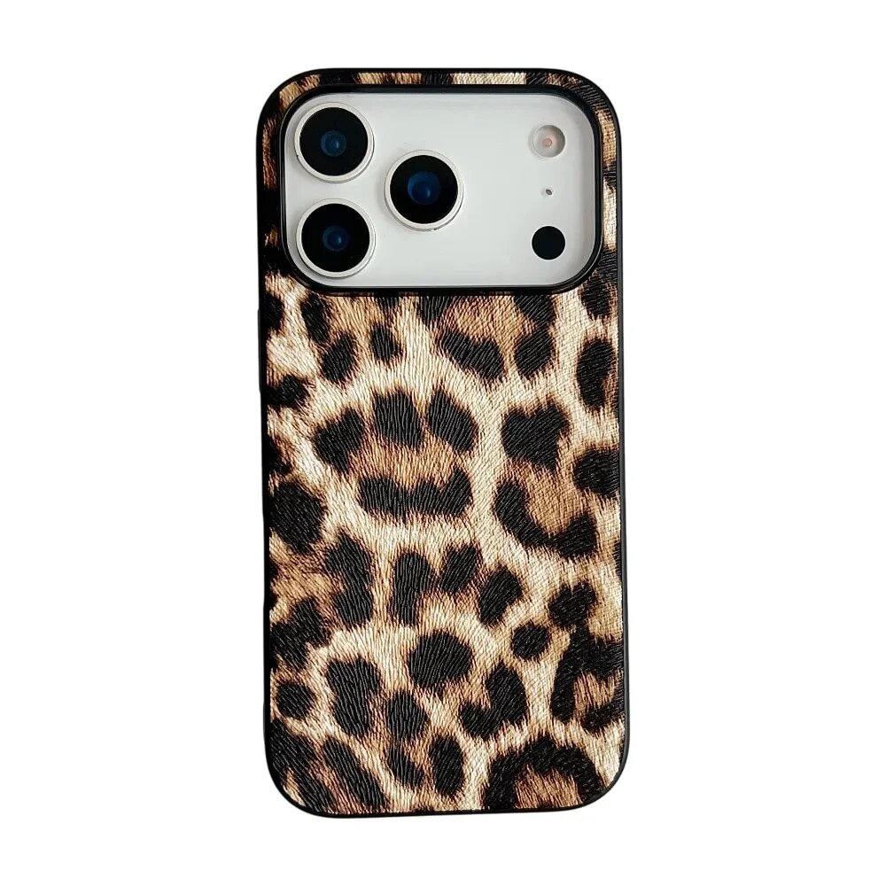 Роскошный Деловой Чехол Из Искусственной Кожи С Узором Для iPhone 17Air iPhone17 Pro, Leopard Print