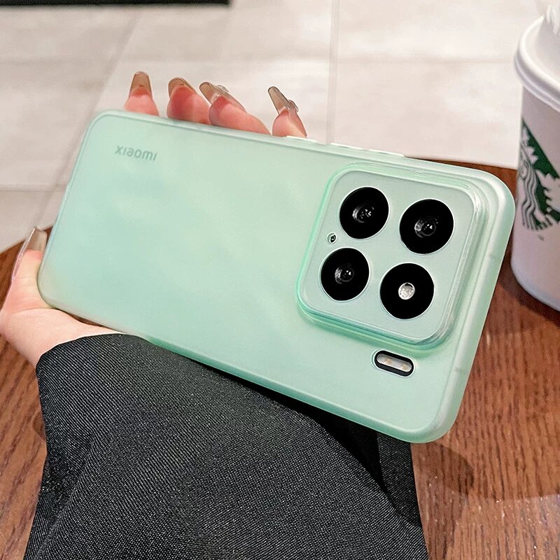 Силиконовый чехол для Xiaomi 14 с ультратонкой матовой поверхностью, защитой от отпечатков и ударопрочностью -