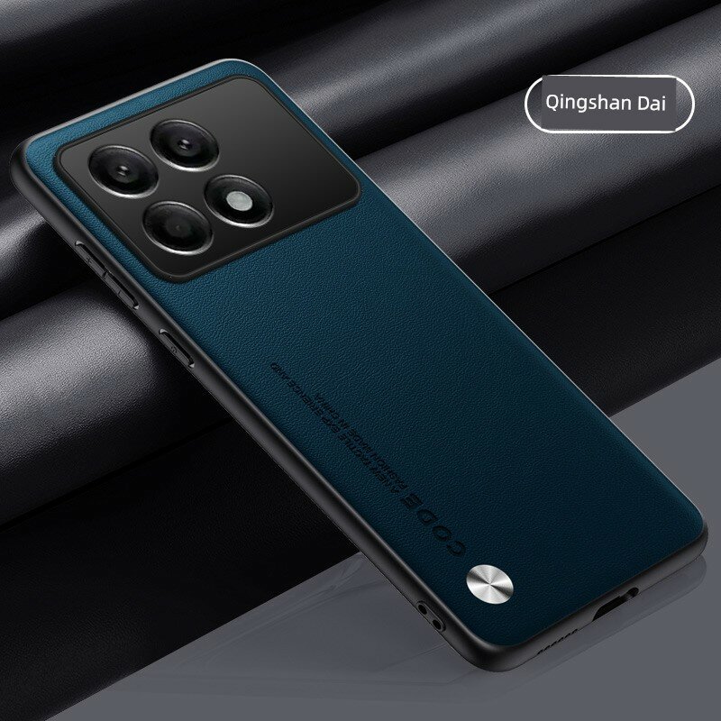 Чехол для смартфона Redmi K70 Pro - Кожаный полный чехол, ударопрочный, цвет Грин Маунтин, устойчивый к царапинам