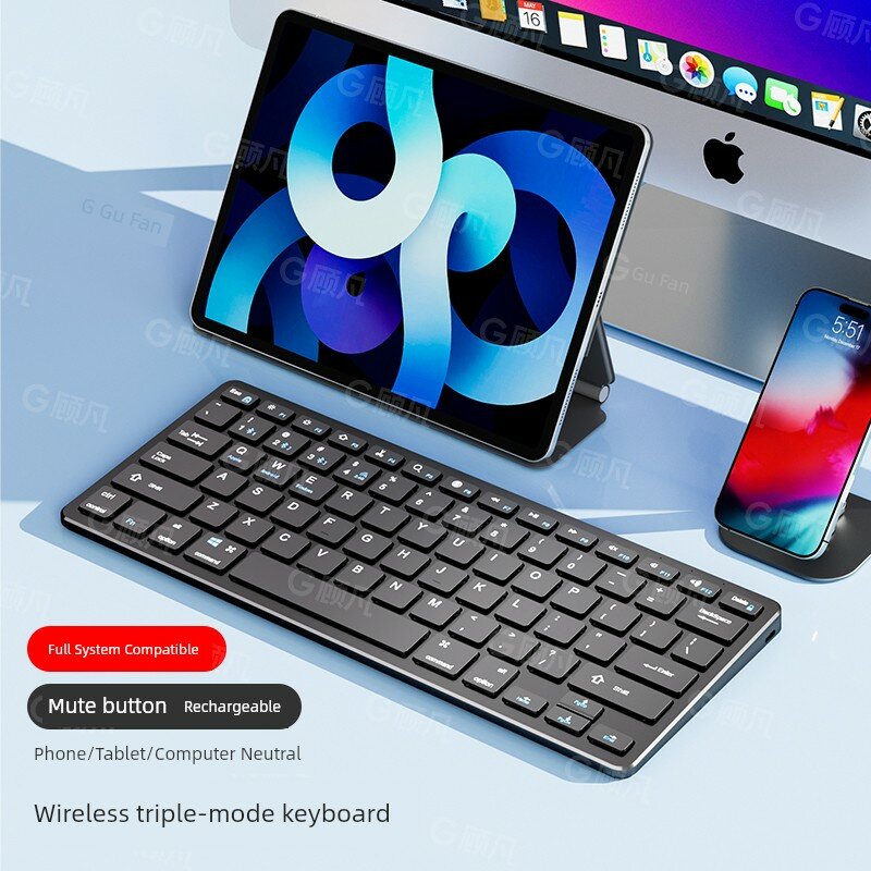 Беспроводная Bluetooth-клавиатра Magic Keyboard для iPad, MacBook Pro, портативная, бесшумная, миниатюрная, подходит
