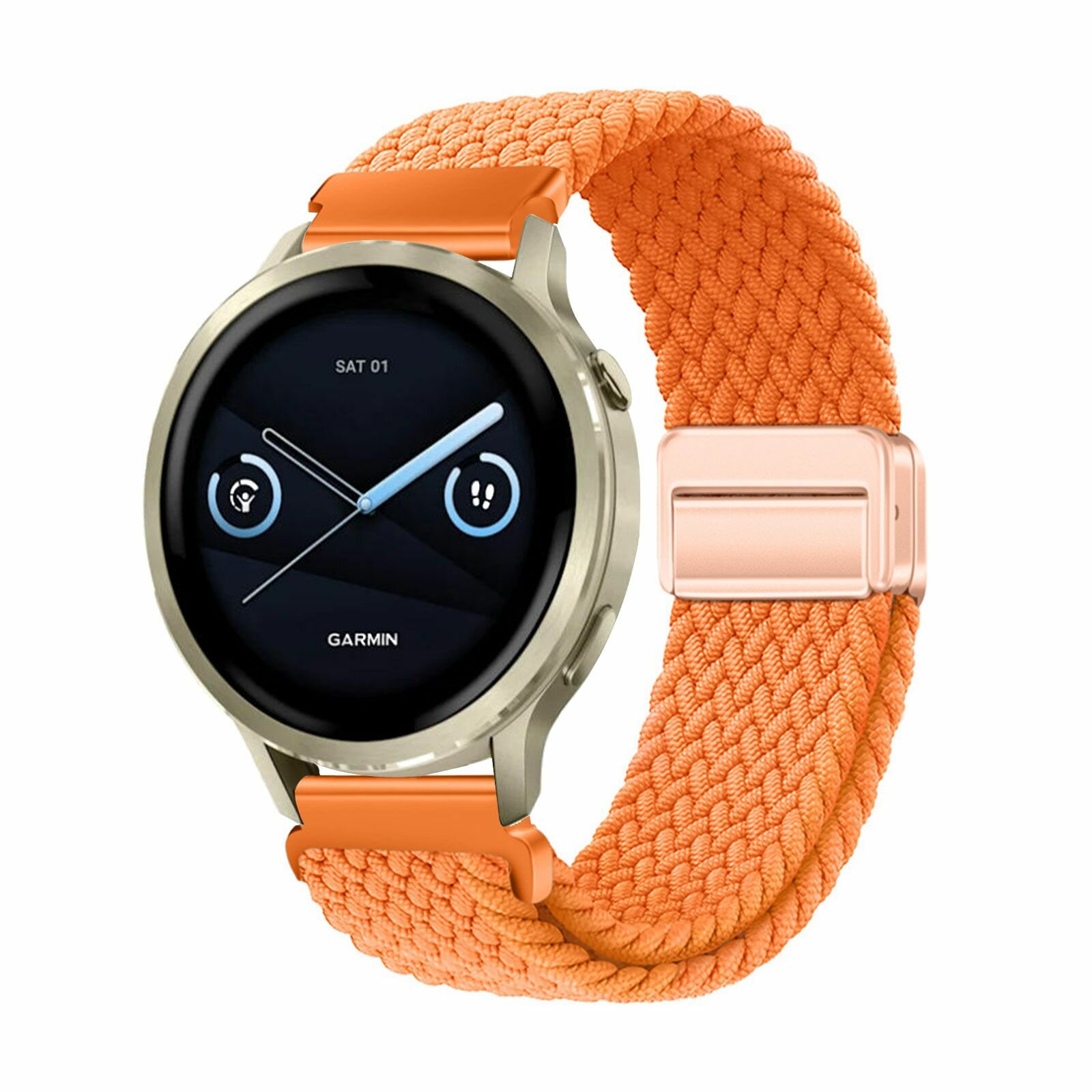 Нейлоновый Магнитный Тканевый ремешок для Garmin Venu 4 - 41mm 18mm Плетеный Ремень