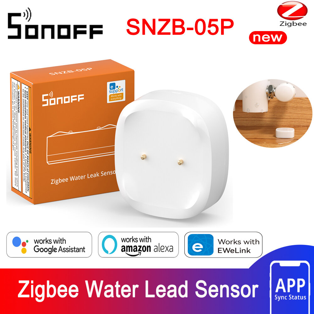 Zigbee Датчик протечки воды Sonoff SNZB-05P(без удлинительного шнура)