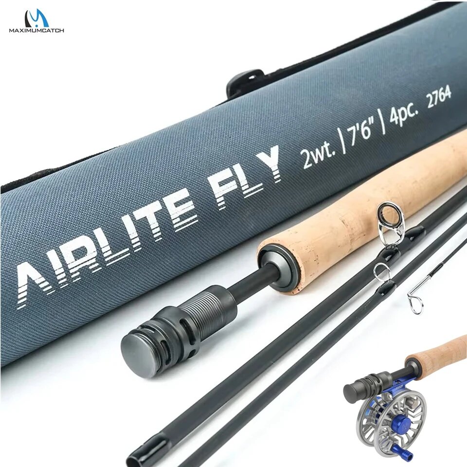MAXIMUMCATCH Airlite 7,5-10 футов 2/3WT удочка для нахлыста 7.5ft 3wt 4sec 228cm