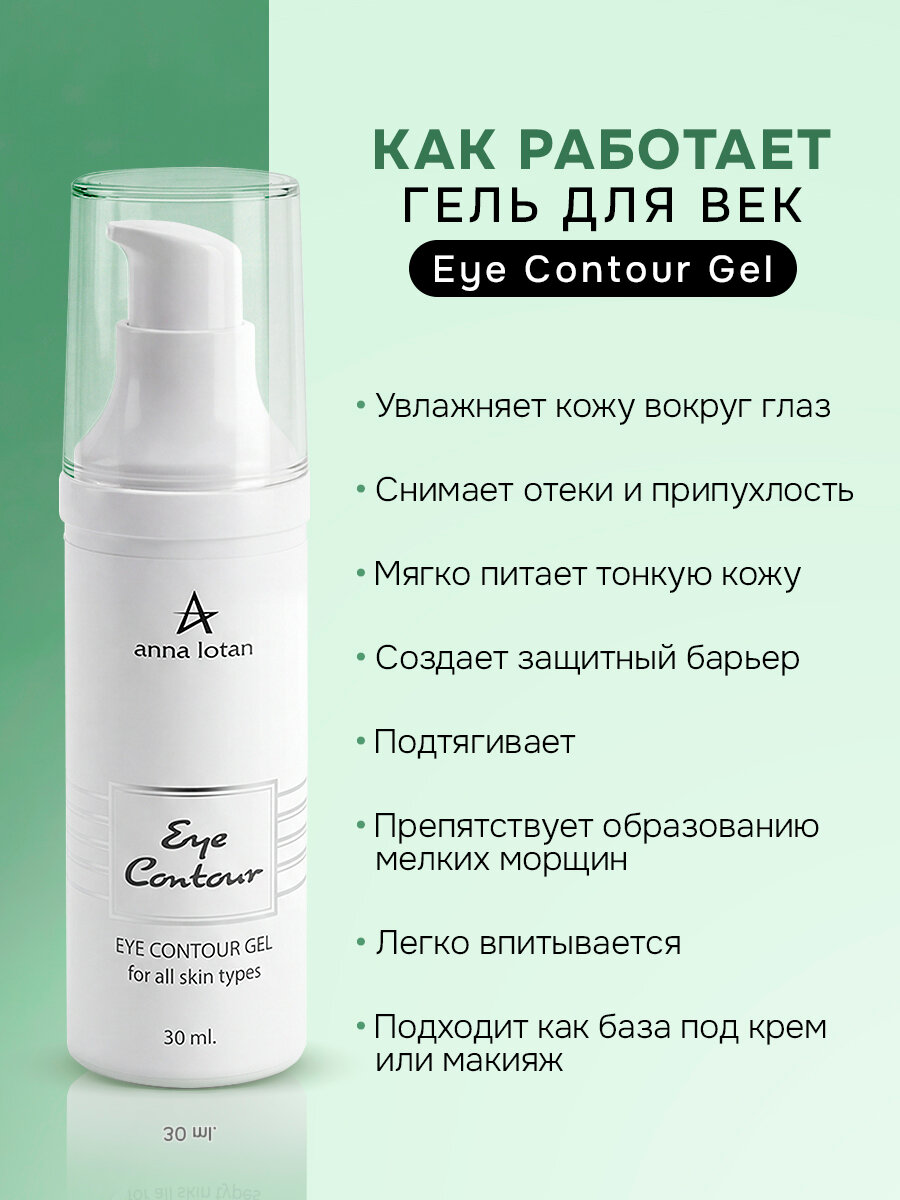 Контурный гель для век и для ухода за кожей вокруг глаз Eye Contour Gel ANNA LOTAN 30 мл