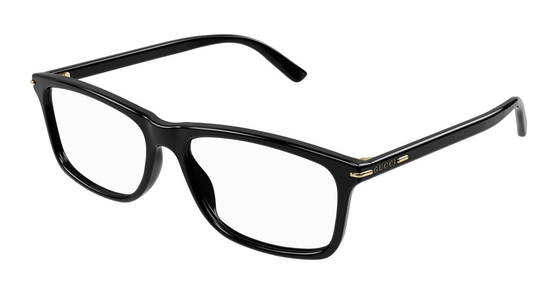 Оправа для очков Gucci GG 1447O 001, прямоугольная , пластиковая, чёрная