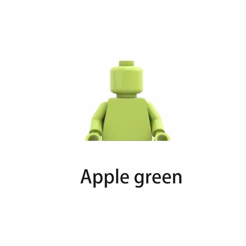 Пластиковые строительные блоки Apple green, 12pcs