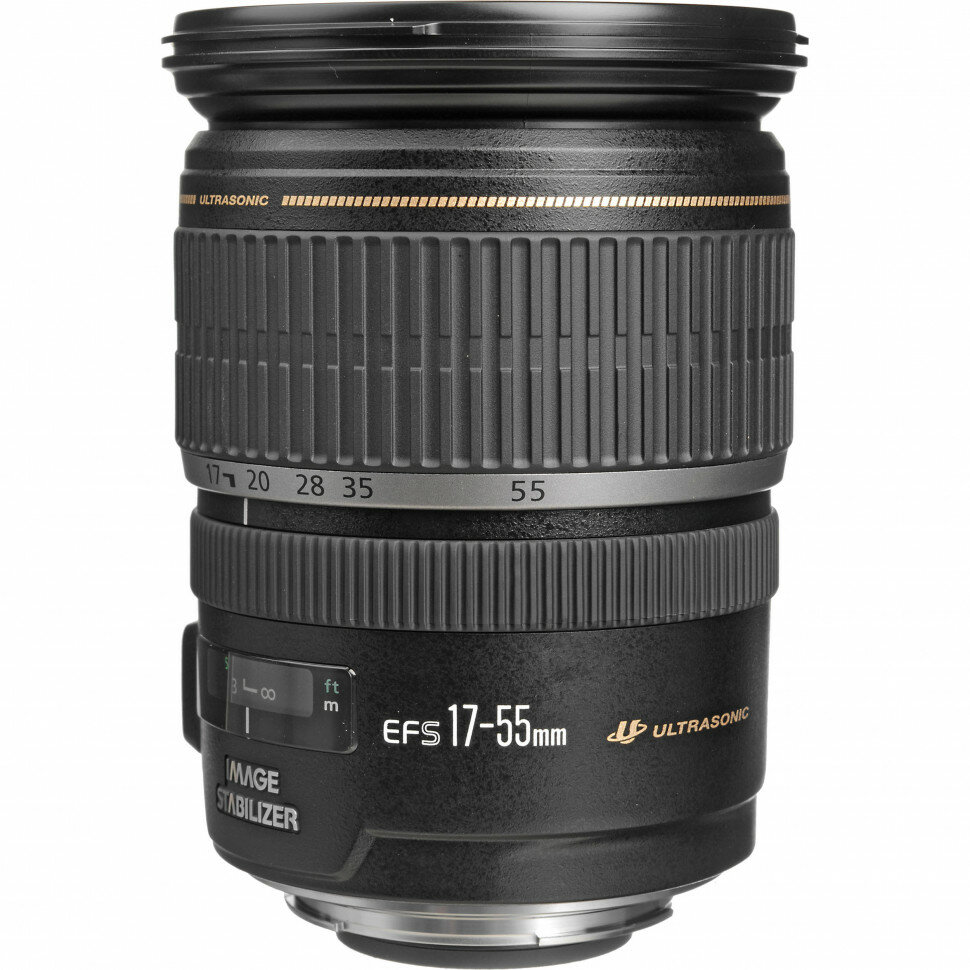 Объектив Canon EF-S 17-55mm f/2.8 IS USM, стандартный, зум-объектив, переменный фокус, черный