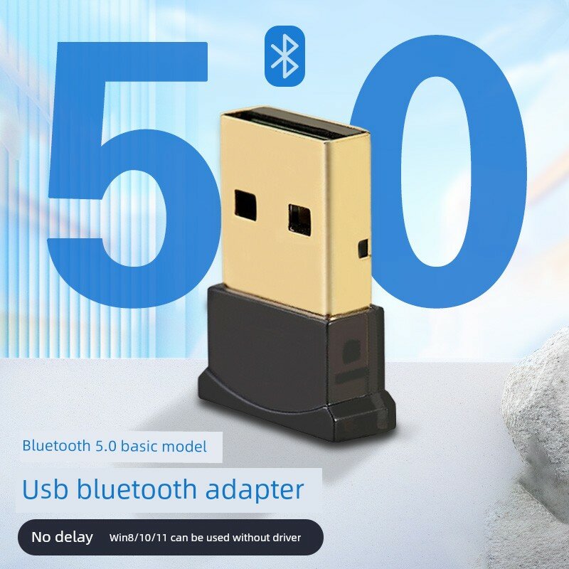 Bluetooth 5.0 Адаптер для ПК, ноутбука, наушников и колонок - стабильная передача на 1 метр, совместимость с Windows