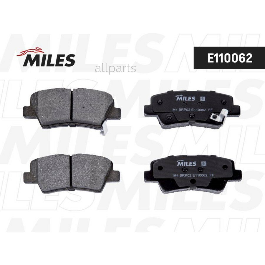 MILES E110062 Колодки тормозные HYUNDAI SOLARIS 10-/SONATA V (NF) 05-/KIA SOUL 09- задние